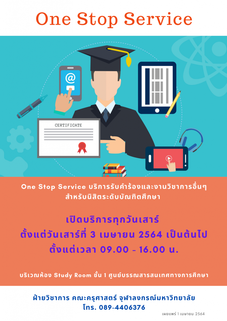 One Stop Service บริการรับคำร้องและงานวิชาการอื่นๆ สำหรับนิสิตระดับ ...